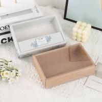 China White Cardboard Packaging Pull-Out Box For Clothing Products PVC Plastic Transparent Folding Box for sale