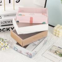 China White Cardboard Packaging Pull-Out Box For Clothing Products PVC Plastic Transparent Folding Box for sale