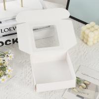 China White Cardboard Folding Packaging Box With Window Square Universal Color Printed Packaging Box for sale