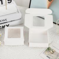 China White Cardboard Folding Packaging Box With Window Square Universal Color Printed Packaging Box for sale