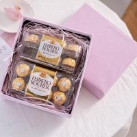 China Valentine'S Day Gift Box Party Gift Packaging Paper Box With Bow Decoration, Top And Bottom Lid Gift Box for sale