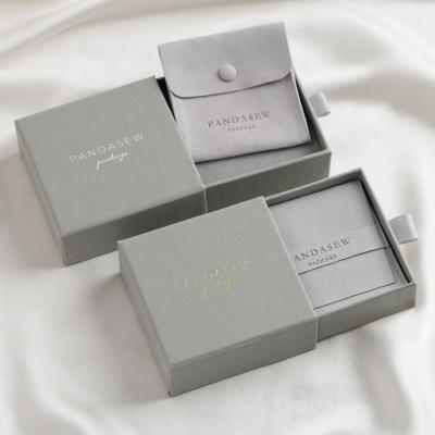 China Minimalist Jewelry Box Premium Drawer Style Organizer Solid Color Luxury Packaging Velvet Lined Interior Necklace Earring Storage Case for sale