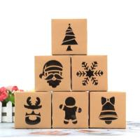 China Kraft Box Set Holiday Packaging Laser Cut Animal Designs PVC Viewing Window Cake Cookie Gift Boxes for sale