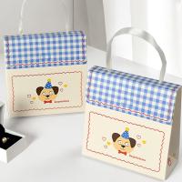 China Cartoon Hand-Held Gift Box Cute Cartoon Baking Cookies And Candies Folding Packaging Box for sale