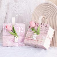 China Luxury Wedding Favor Box Floral Keepsake Gift Packaging Ribbon Tied Keepsake Box Wedding Valentines Day Keepsake Collection for sale