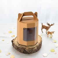 China Custom Kraft Paper Octagon Gift Box With Clear Window: Printed Visible Packaging For Gifts & Specialty Items for sale