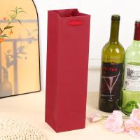 China Premium Kraft Wine Gift Bags Thickened Paper Carrying Sleeves for Bottles Umbrellas Thermoses Reinforced Handles for sale