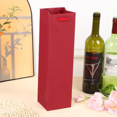 China Premium Kraft Wine Gift Bags Thickened Paper Carrying Sleeves for Bottles Umbrellas Thermoses Reinforced Handles for sale