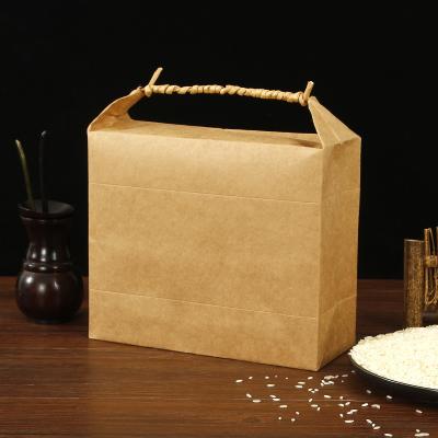 China Retro Horizontal Kraft Paper Packaging Bags For Dried Fruits And Tea Packaging Bags Tote Bags for sale