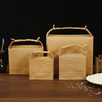 China Retro Horizontal Kraft Paper Packaging Bags For Dried Fruits And Tea Packaging Bags Tote Bags for sale