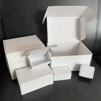 China White Square Corrugated Cardboard Boxes Custom Sizes Printed Packaging Boxes White Shipping Boxes for sale