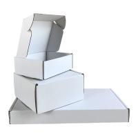 China White Square Corrugated Cardboard Boxes Custom Sizes Printed Packaging Boxes White Shipping Boxes for sale