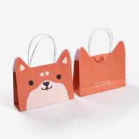 China Cute Cartoon Packaging Gift Storage Bags Customized Animal Tote Paper Bags Store Shopping Packing Bags for sale