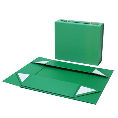 China Magnetic Leather Foldable Gift Box Set One Piece Collapsible Packaging Vibrant Color Collection Custom Logo Panel for sale