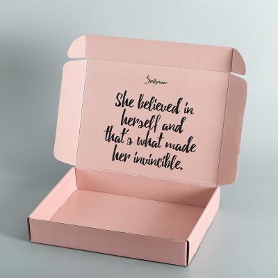 China Custom Logo Printed Pink Corrugated Mailer Box – 3-Layer Kraft Paper Shipping Box For Apparel Electronics & Branded Packaging for sale