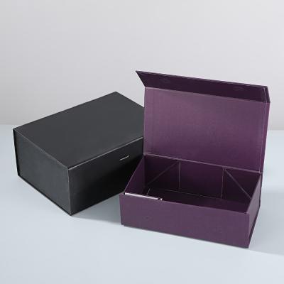 China Large Black Foldable Flip-Top Gift Box – One-Piece Rigid Paper Box For Premium Gifting & Branded Packaging for sale