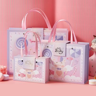 China Cute Baby Cartoon Gift Box Set Pink Lavender Themed Present Packaging Plush Toy Candle Gift Sets Premium Empty Presentation Boxes for sale