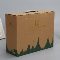 China Gold Foil Printed Kraft Paper Corrugated Gift Box – Handheld Packaging For Tea Pillows & Premium Gifts (Customizable Printing) for sale
