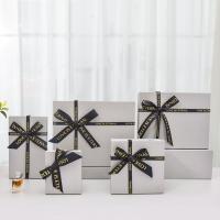 China Customized Bow-shaped Gift Box For Cosmetics And Gifts Top And Bottom Lid Party Favor Box Packaging for sale