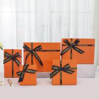 China Customized Bow-shaped Gift Box For Cosmetics And Gifts Top And Bottom Lid Party Favor Box Packaging for sale