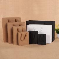 China Clothing And Accessories Store Kraft Paper Bags Logo Printing Available Customizable Tote Bags Takeaway Food Bags for sale