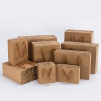 China Clothing And Accessories Store Kraft Paper Bags Logo Printing Available Customizable Tote Bags Takeaway Food Bags for sale