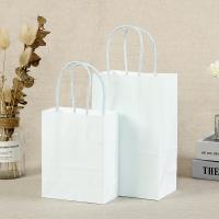 China Plain Color Kraft Paper Bags For Packaging Milk Tea And Desserts Takeaway Bags Shopping Bags Tote Bags for sale
