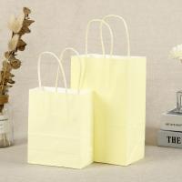 China Plain Color Kraft Paper Bags For Packaging Milk Tea And Desserts Takeaway Bags Shopping Bags Tote Bags for sale