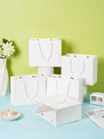 China White Cardstock Tote Bag White Clothing Packaging Bag Cosmetic Gift Bag Paper Bag Tote Bag Gift Bag for sale