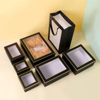 China Wholesale Universal Display Cover Packaging Box For New Year Square Transparent Open-window Birthday Gift Box for sale