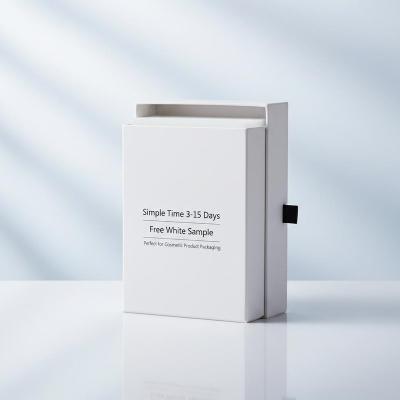 China Magnetic Closure Cosmetic Packaging Box with Free White Sample and Elegant Design for Cosmetic Products for sale
