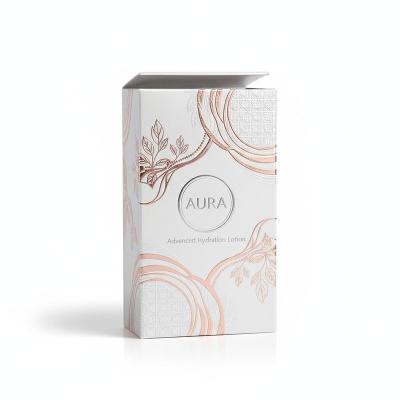 China Lotion Cosmetic Type Cosmetic Packaging Box with AI PDF PSD Artwork Form and Glossy Matt Hot Stamping Embossed UV Finished delivering look for sale