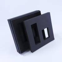 China Cosmetic Rigid Packaging Box Magnetic Closure with Clear Window Premium Matte Black Finish for Beauty Products for sale