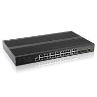 China 24 Port Industrial Unmanaged POE Switch 10/100/1000Mbps 4 SFP Slot Ports for sale