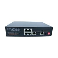 China 7 Gigabit Port Industrial Unmanaged POE Switch 65W Fiber Optic Network Switch for sale