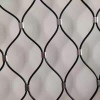 China 304 Stainless Steel Ferrule Rope Mesh 7×7 1.2 Mm Cable 25 × 25 Mm Aperture For Zoo Animal Enclosure for sale