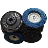 China 100° angle Grinder Polishing Disc Flat Abrasive Cloth Wheel Grinding Disc Thickened Flap Disc for Louvers for sale