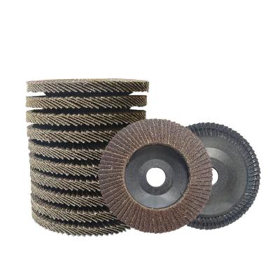 China 100° angle Grinder Polishing Disc Flat Abrasive Cloth Wheel Grinding Disc Thickened Flap Disc for Louvers for sale