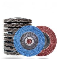 China Angle Grinder Flap Disc Calcined and Thickened Plastic Caps 1000-blade Louvers Sanding Wheel. for sale