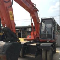 China Japan Secondhand Hitachi Excavators Ex100WD Wheel Excavator Used Tyre Excavator for sale