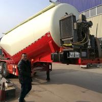 China Brand New Powder Discharging Tanker Semi Trailer Cement Discharging Tanker Trailer for sale