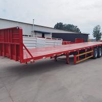 China 40ft Container Flatbed Semi Trailer 40 feet Truck Semi Trailer Flatbed Trailers for sale