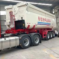 China U-shaped Rear Tipping Semi Trailers for Powder Sludge Tank Rear Tipping Trailers for sale