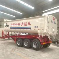 China Powder Tipping Semi Trailer Powder Tank Transport Tipping Trailer Dump Trailer for sale
