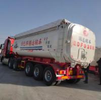 China tipping semi-trailer Sand and gravel material transfer front top rear tipping semi-trailer for sale