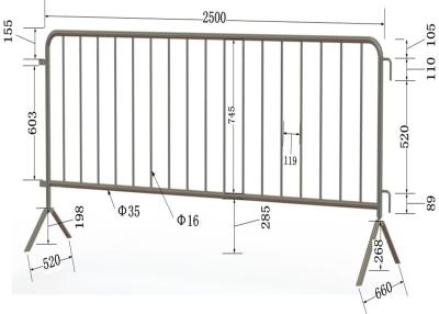 China Hot sale road safety metal pedestrian used crowd control barrier for sale
