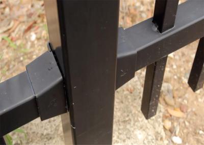 China Australia Black Heavy Duty Tubular Steel Garrison Fence for sale