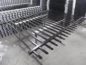 China Australia Black Heavy Duty Tubular Steel Garrison Fence for sale