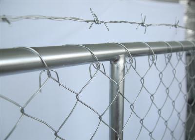 China chain mesh temporary construction fence 8ft x 12ft  mesh 2-3/8 inch mesh opening x 11.5 gauge wire for sale
