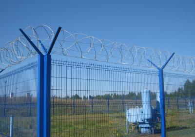 China Wire Mesh Fence Panels Coated Blue and Dark Green With Powder Coated 2230mm x 2500mm for sale